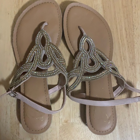 Fergie | Shoes | Rhinestone Thong Sandals | Poshmark